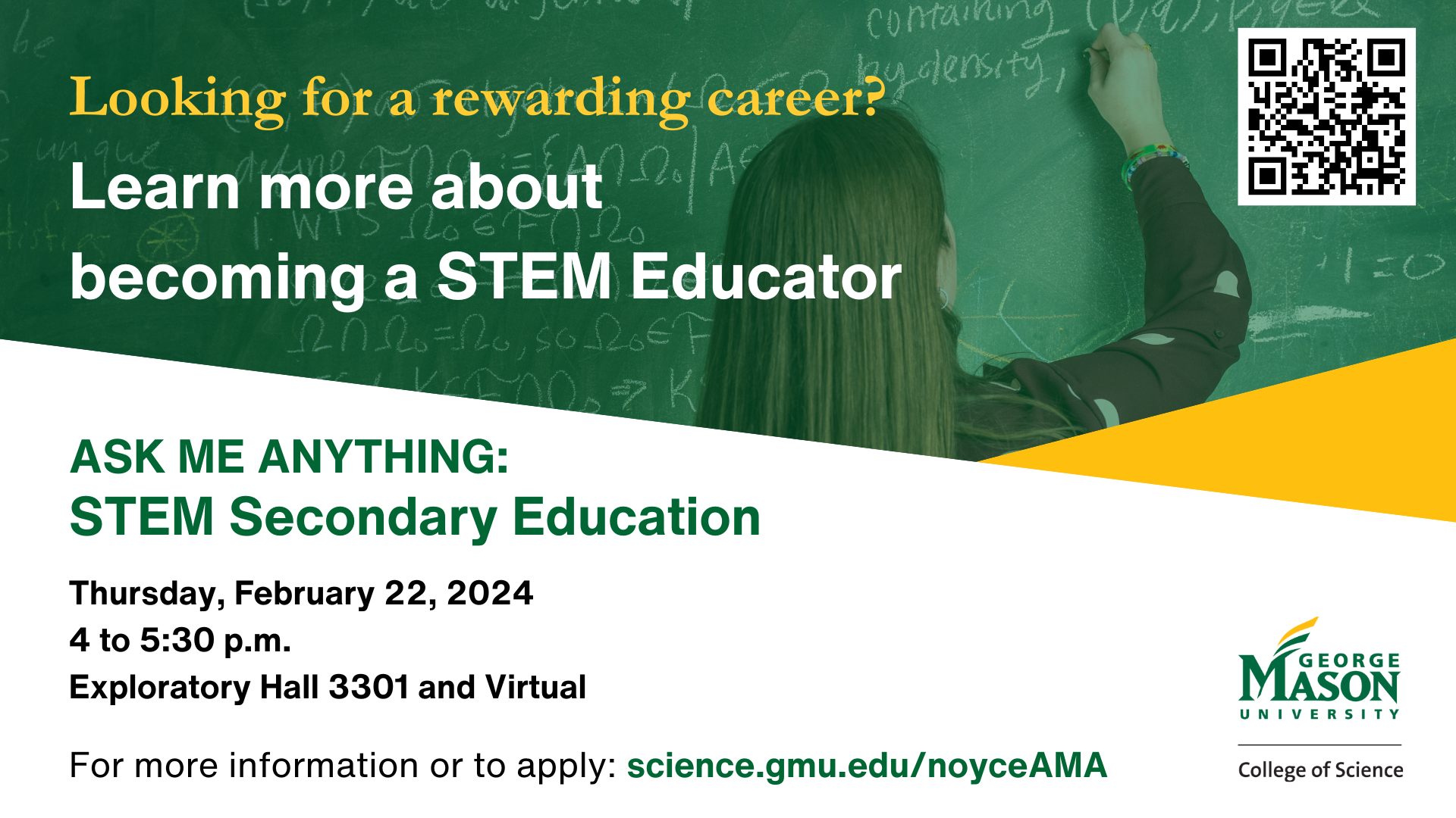 Noyce AMA: STEM Secondary Education | GMU College of Science Noyce AMA: STEM Secondary Education | GMU College of Science